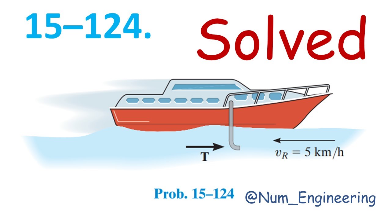 *15–124. The boat has a mass of 180 kg and is traveling | Engineering ...