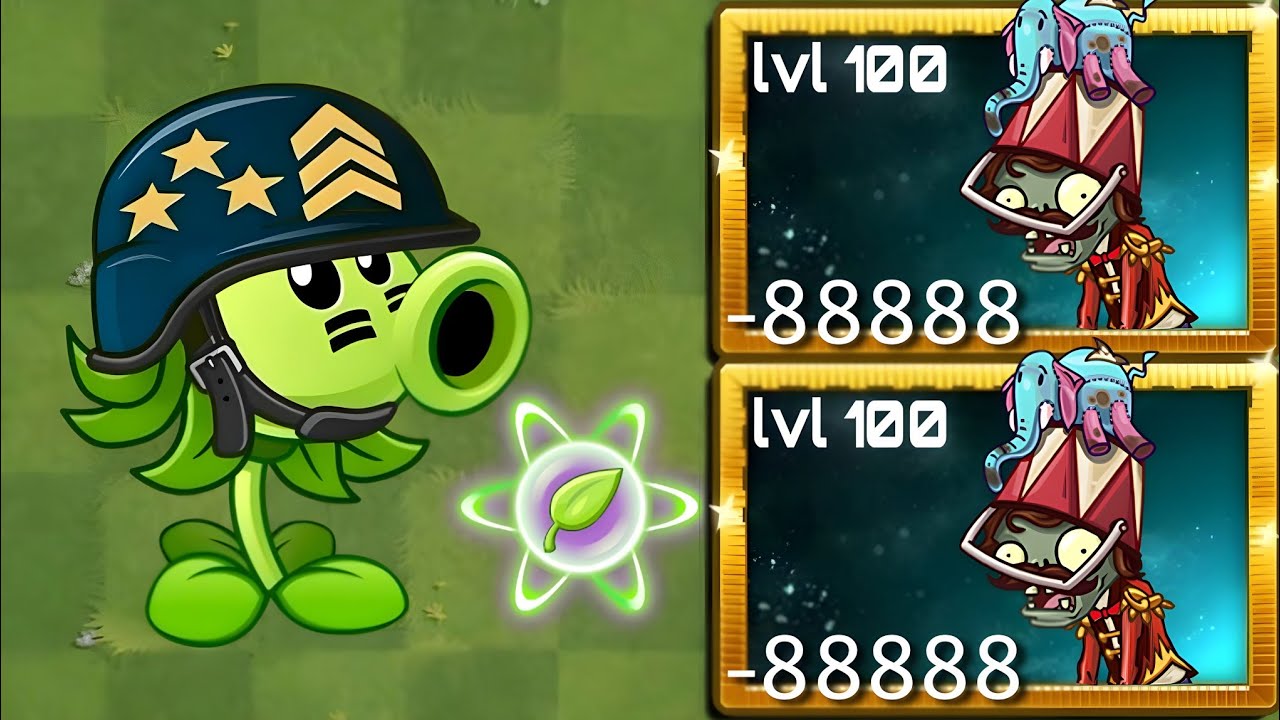 pvz2 challenge - every plant power up 🆚 carnie bucket head zombie - YouTube