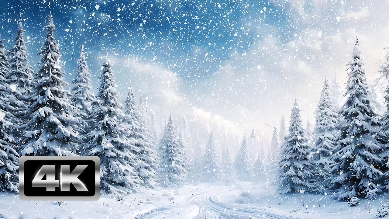 Magic of Winter Snowfall v.4 - 1 Hour Forest Snowfall Screensaver with ...