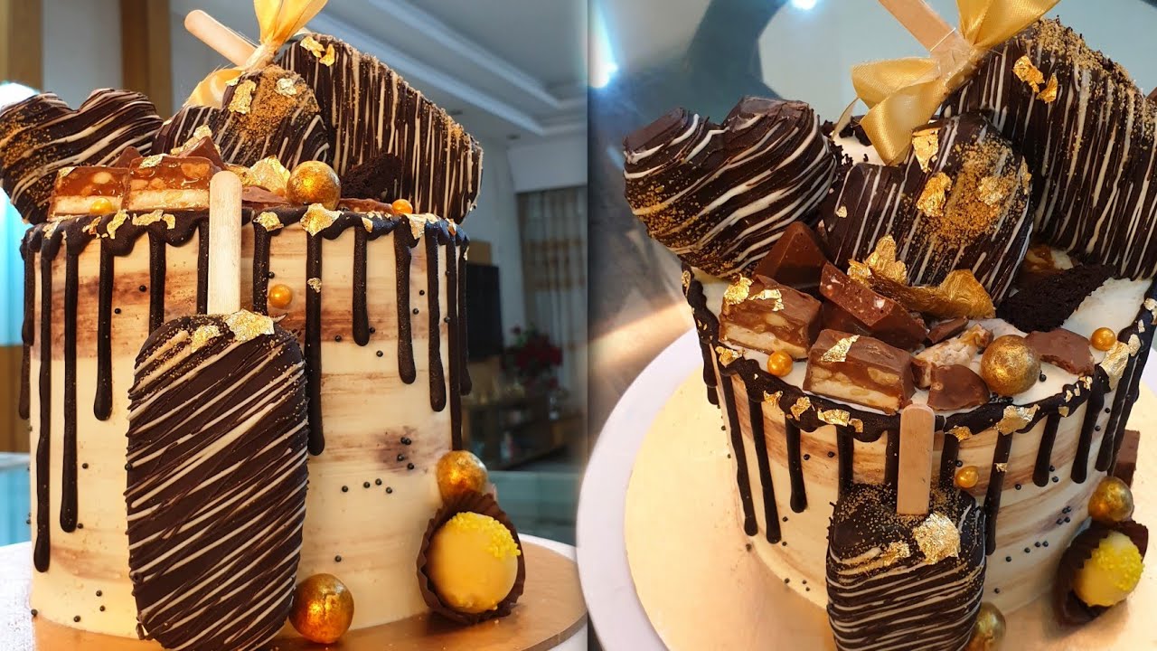 24k Magic Gold Cake! cakesicles & hearts #Shorts - YouTube