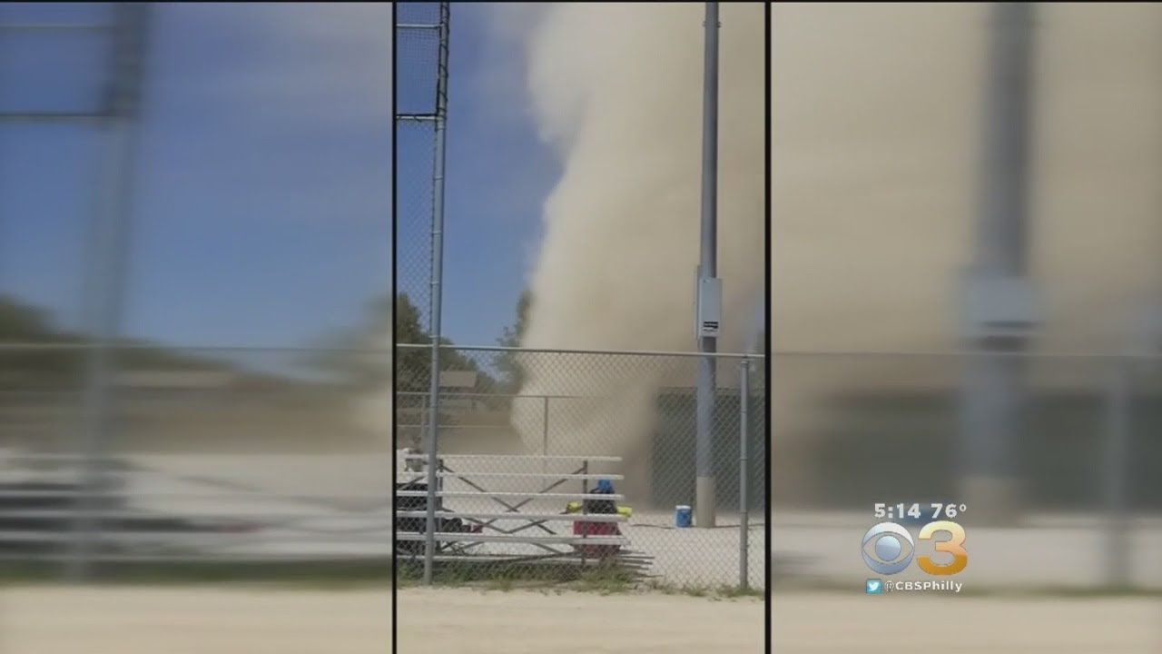 Dust Devil Forming At Baseball Field In Missouri Caught On Video - YouTube