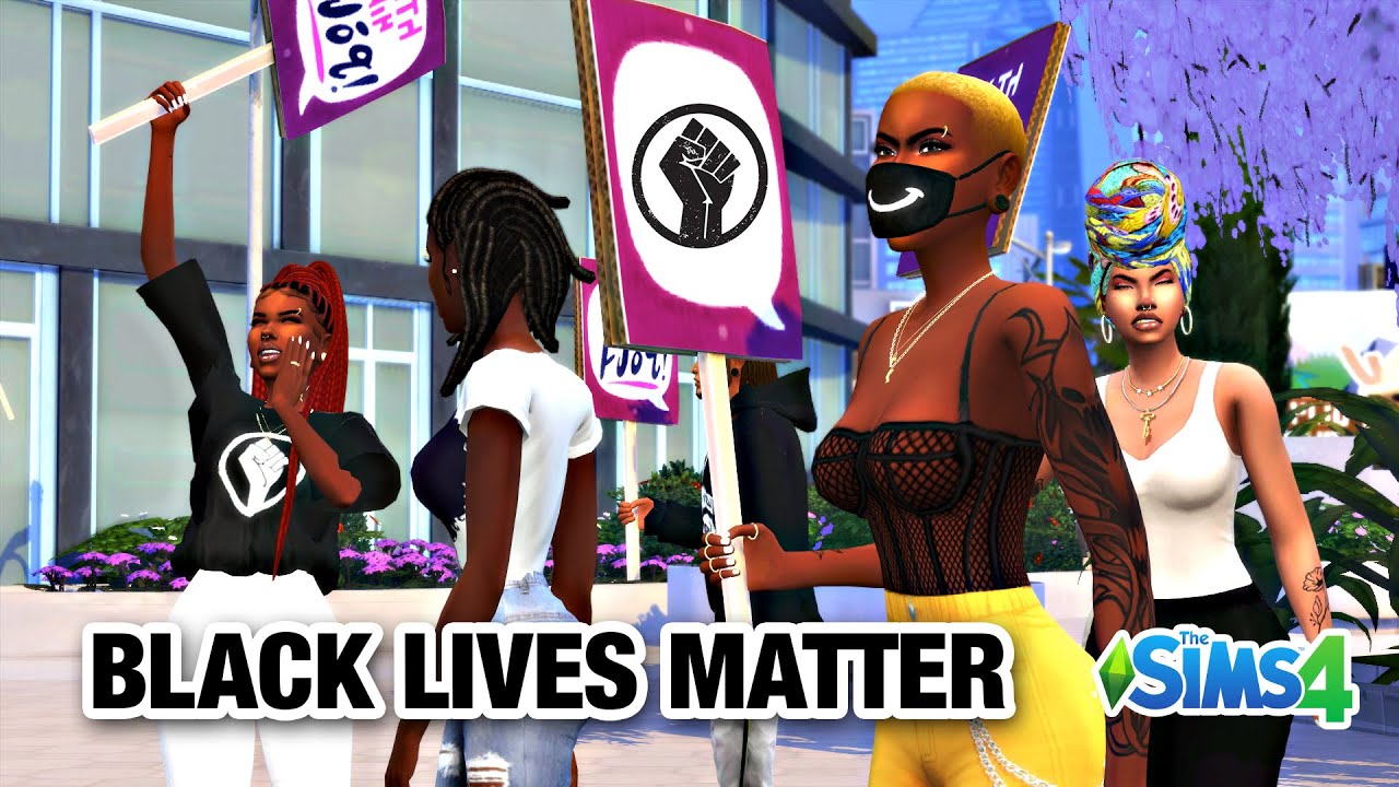 Still I Rise 🏿 🏾 🏽- Black Lives Matter Rally in The Sims 4 (with music ...