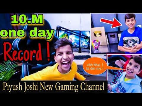 Piyush Joshi Gaming Subscriber Record For 24 Hours | Sourav joshi vlog ...