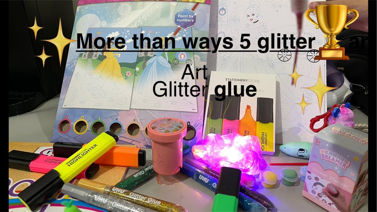 5 ways to do glitter glue art and we will be writing our subscribers ...