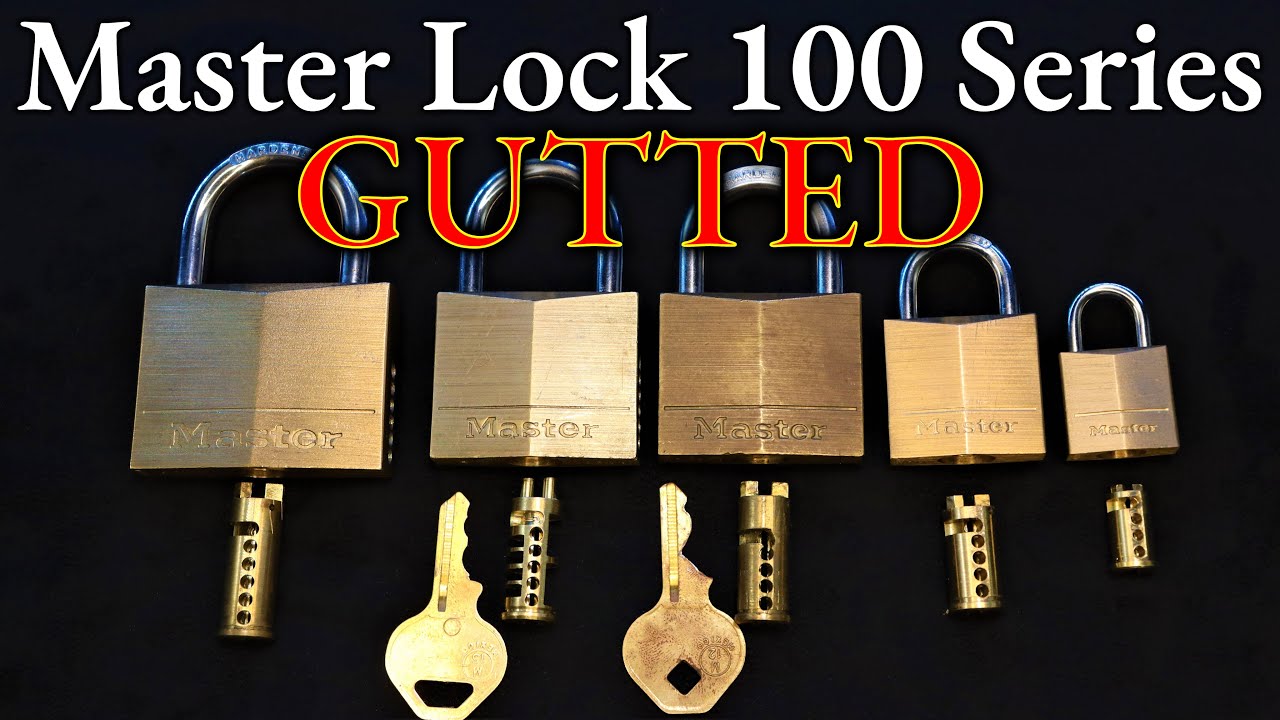 265) 100 Series Brass Master Locks Picked and Gutted - 150, 140, 130 ...