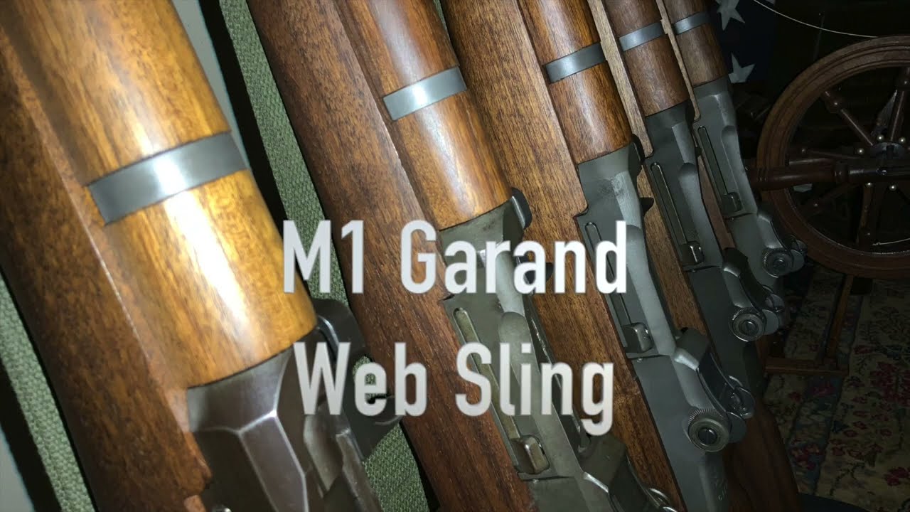 M1 Garand Web Sling Install, U.S. Naval Academy reference - YouTube
