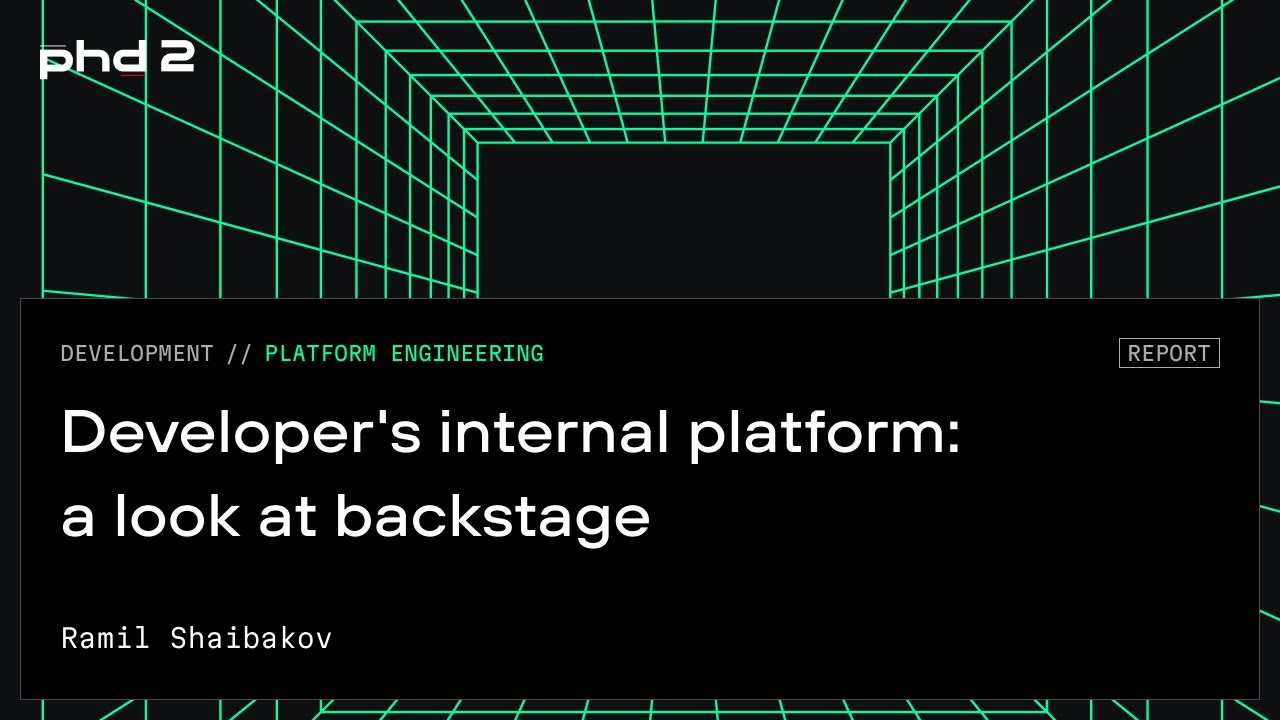 Developer's internal platform: a look at backstage - YouTube