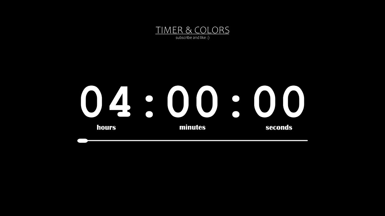 ⏱ 4 Hour Timer / Black Screen ⚫ / Countdown - YouTube