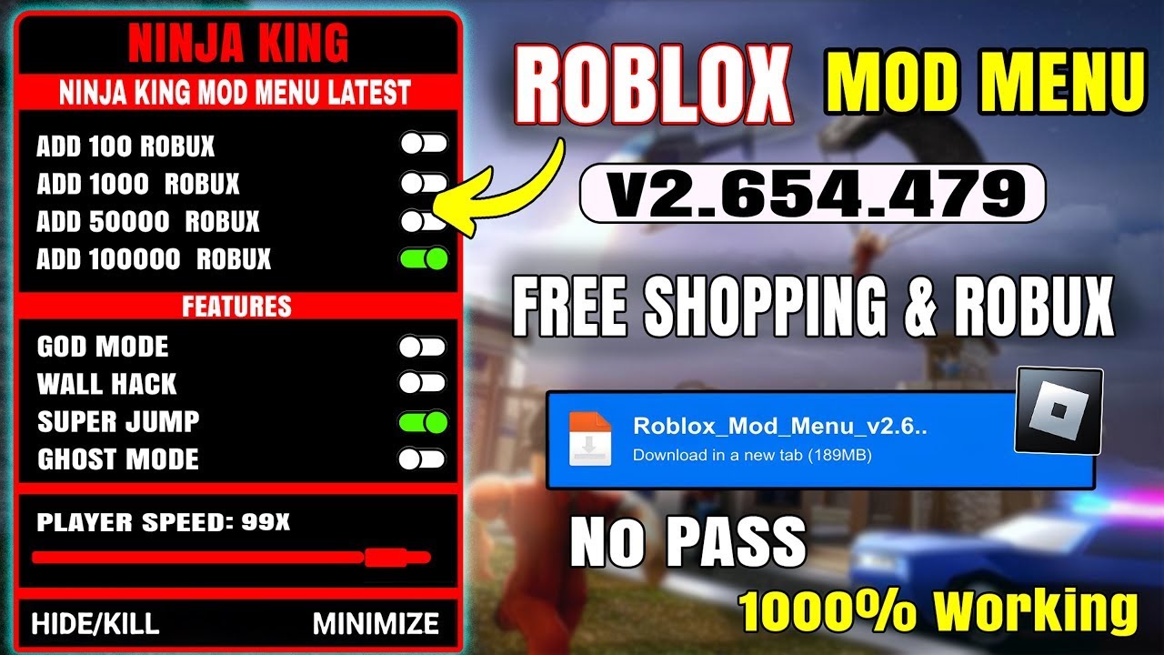 NEW UPDATE ! Roblox Mod Menu Premium Unlimited Robux - Free Shopping v2 ...