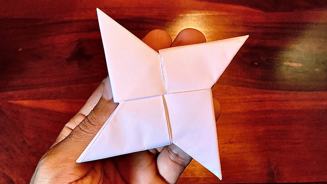 Como hacer una Estrella Ninja de papel (Shuriken) - YouTube