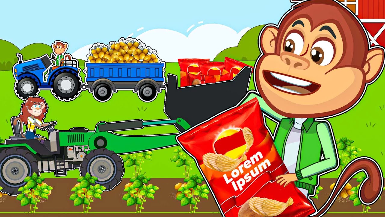 Harvest Potatoes & Transport To The Factory For Lays Chips Production ...