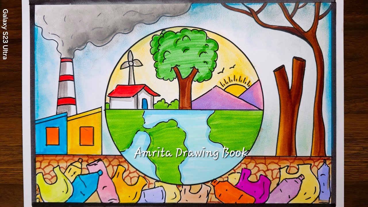World Environment Day Poster Drawing,Environment Day Drawing,Ending ...