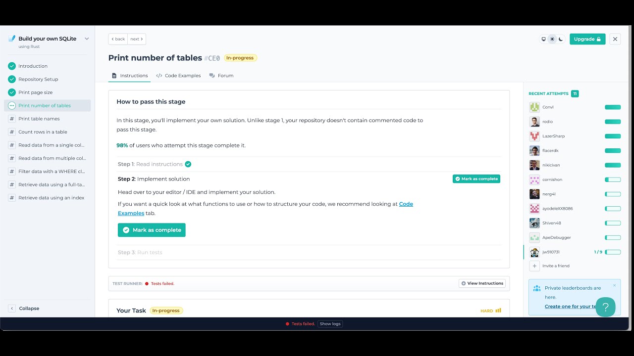 自己寫自己的 SQLite - Codecrafter 體驗 - YouTube
