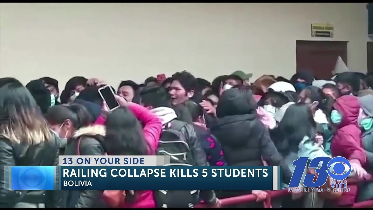 CAUGHT ON CAM: Bolivian University Students Fall to Death After Railing ...