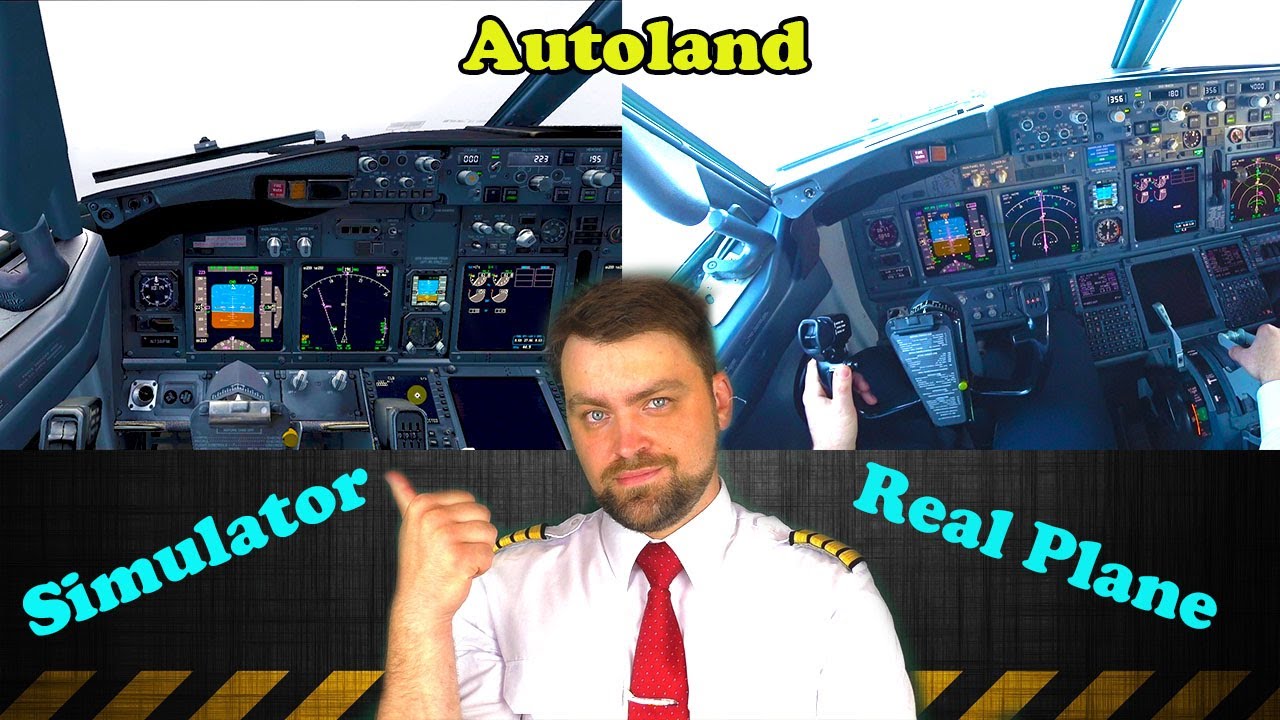 Flight Simulator VS Reality. Boeing 737 Automatic Approach and Landing ...
