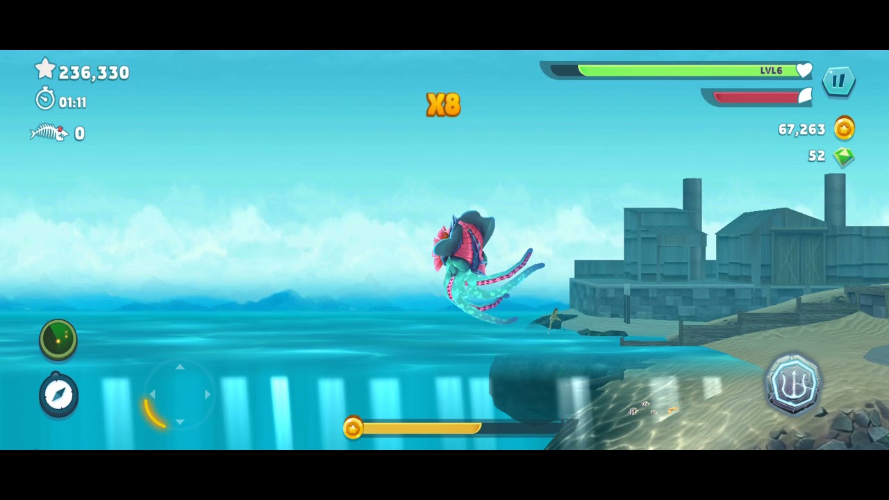 mutant shark game - YouTube