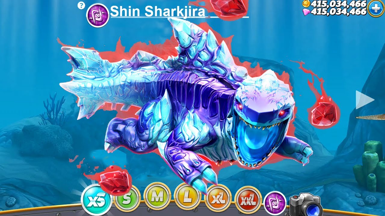Hungry Shark World Shin Sharkjira Godzilla Unlocked and Fully Upgraded ...