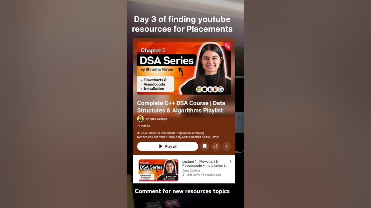 **📌 Day 3: Best DSA Course for C++ Beginners | Learn from Scratch & Crack Placements #DSA # ...
