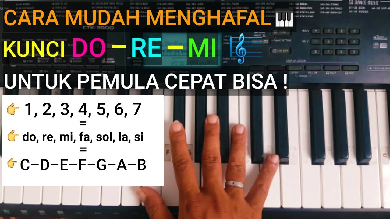 CARA MUDAH BELAJAR NOT KUNCI DASAR KEYBOARD PIANO PEMULA CEPAT BISA ...