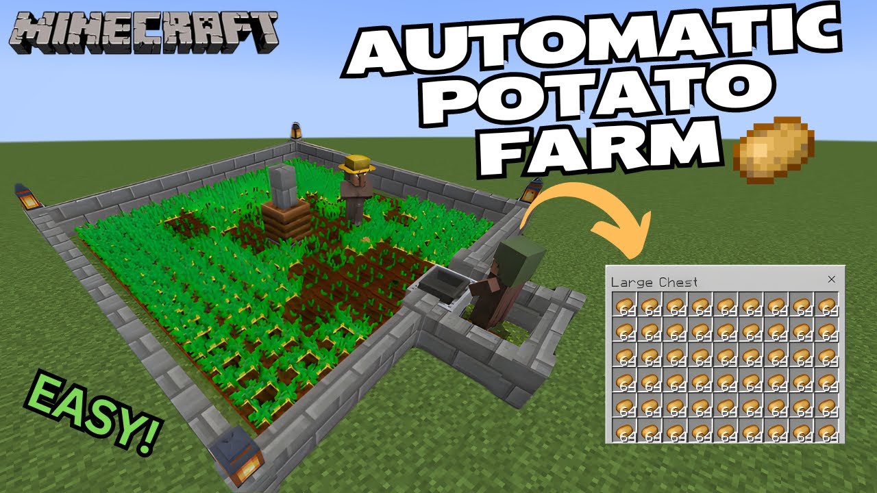 Minecraft: Automatic Potato Farm🥔1.20 - Minecraft Bedrock Edition ...