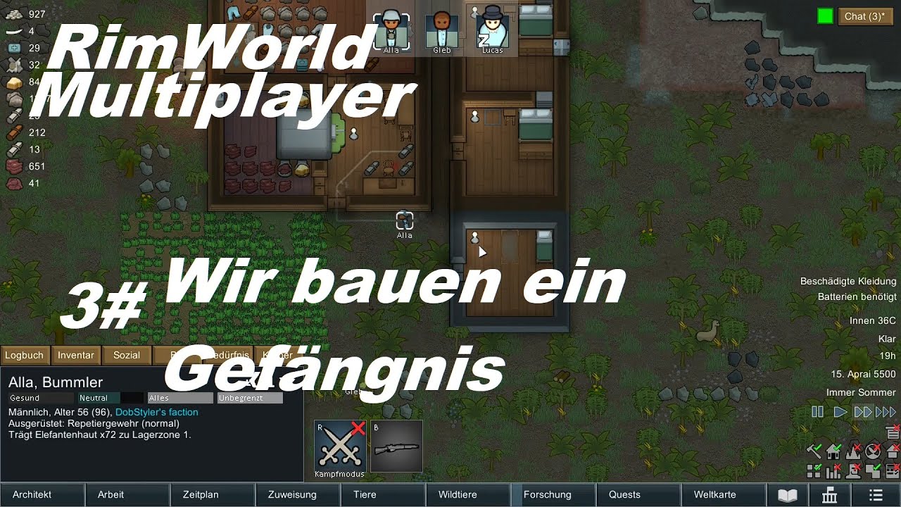 RimWorld Multiplayer 3# Wir bauen ein Gefängnis Deutsch/German - YouTube