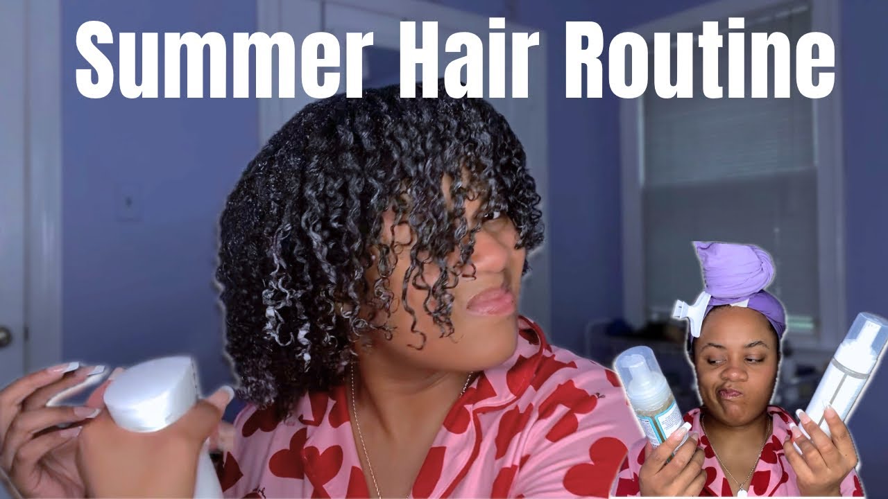 My EASY Summer Wash N Go Routine that last 7 days | Humidity Resistant ...