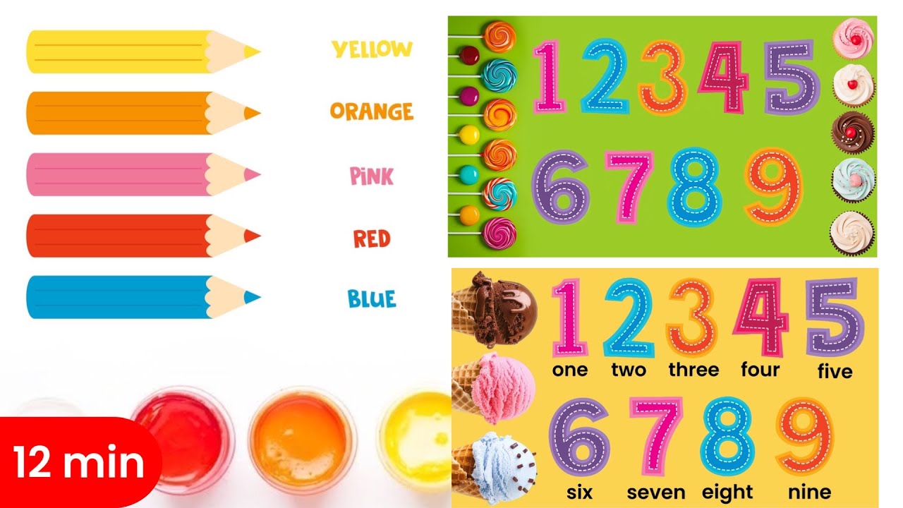 Colors And Numbers For Toddlers | Colors Song | 123 Song | Colors For ...