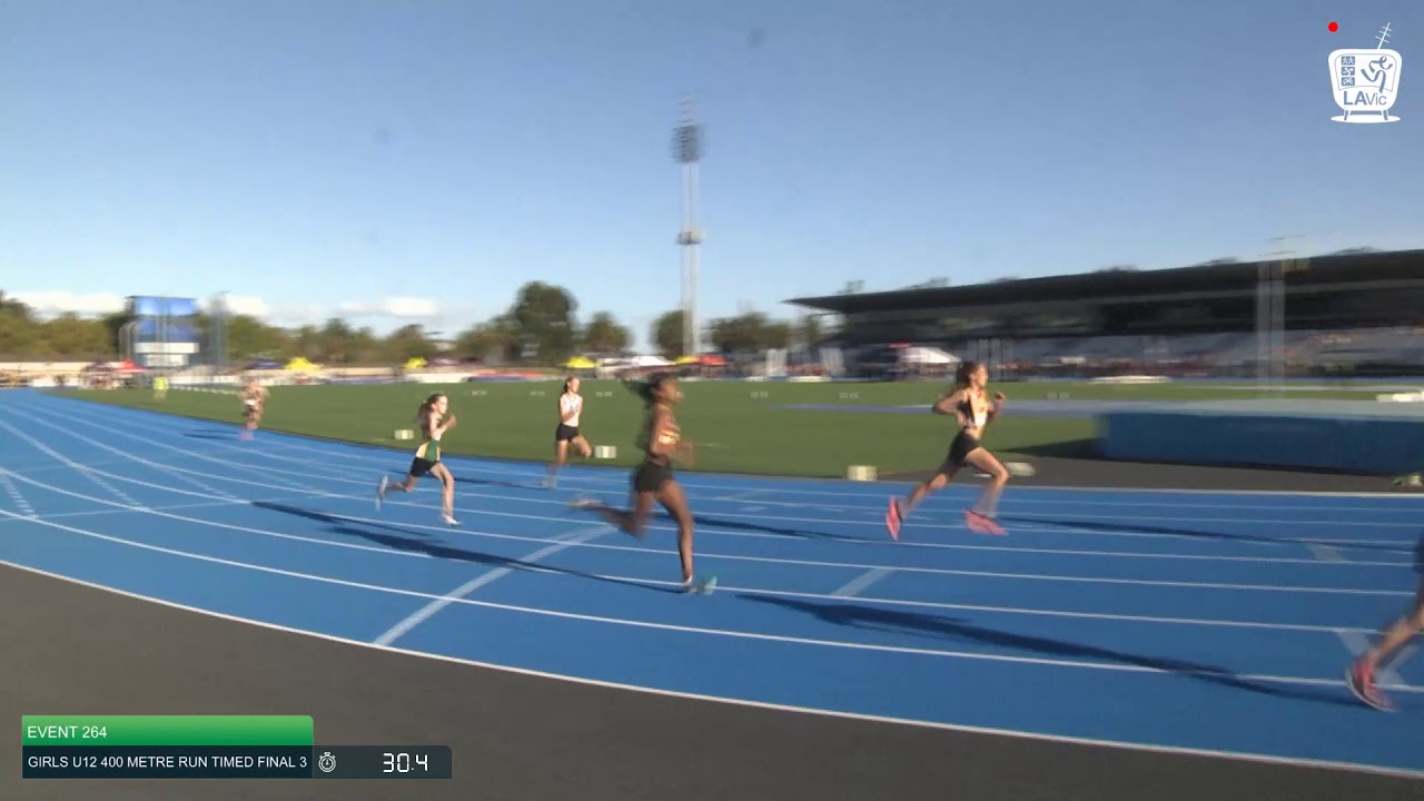 Girls U12 400m Timed Final 3: 2021 Commonwealth Bank State Track and ...