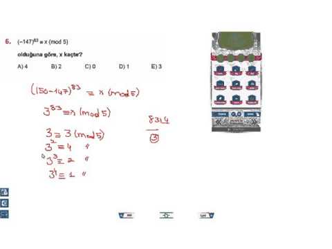 11.Sınıf Modül Aritmetik-33.Ders:Ara Test 11