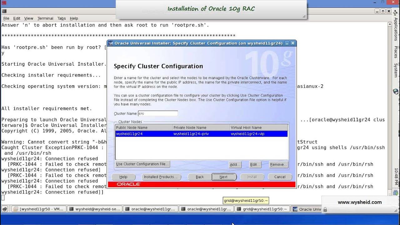 Steps for Installing Oracle 10g Clusterware on Linux - YouTube