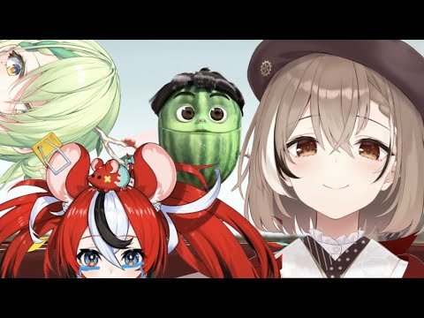 Mumei traumatizes Bae with cursed watermelon meme... - YouTube