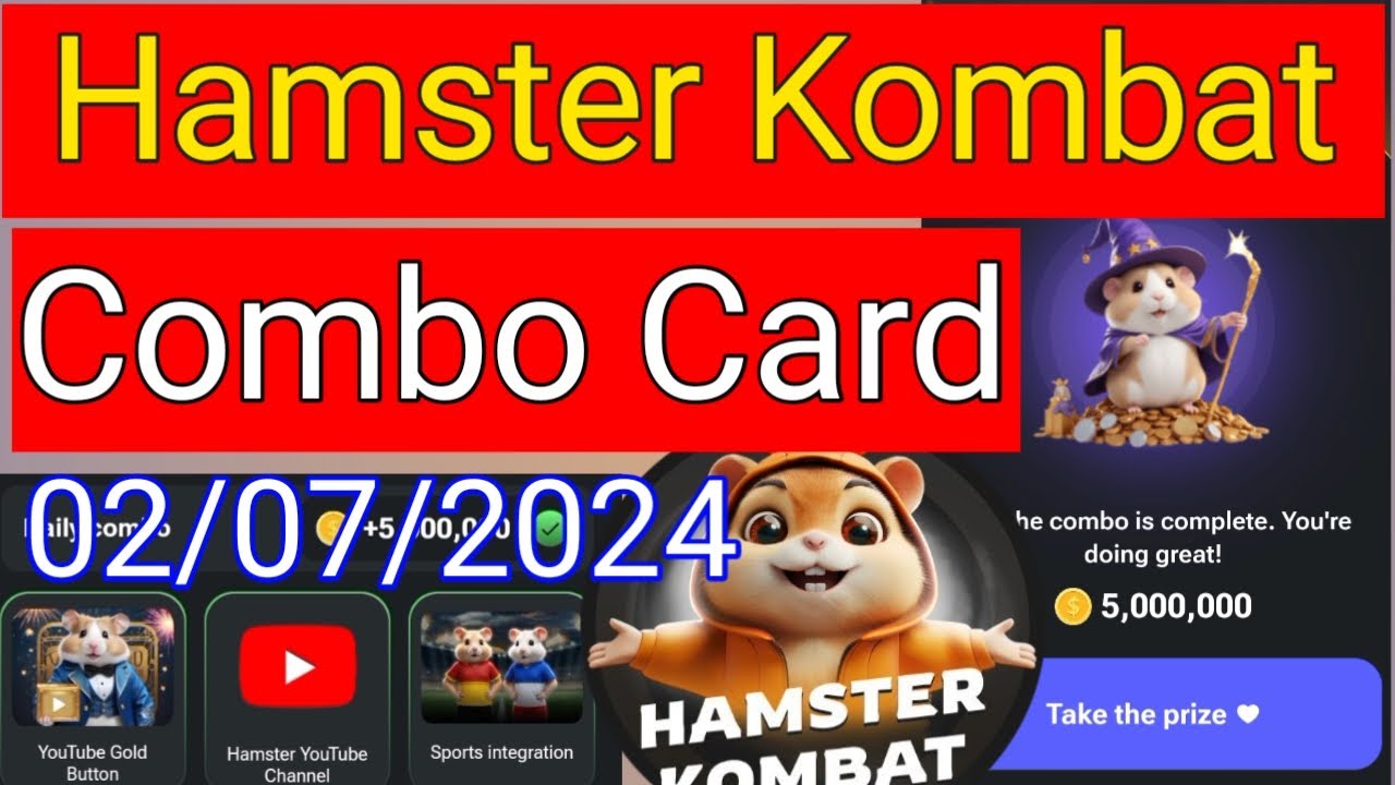 Hamster Kombat Combo Card || 02 July 2024 Daily Combo Card || Hamster ...