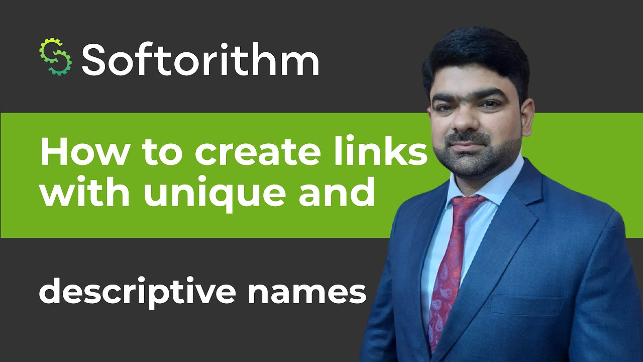How to create links with unique and descriptive names - YouTube