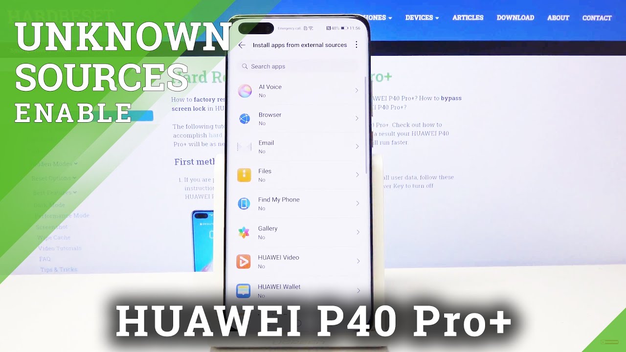How to Enable Unknown Sources in HUAWEI P40 Pro+ – Install APK - YouTube