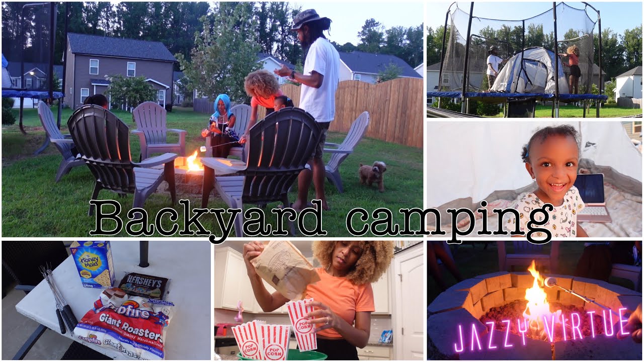 Camping out in the backyard | Family Vlog - YouTube