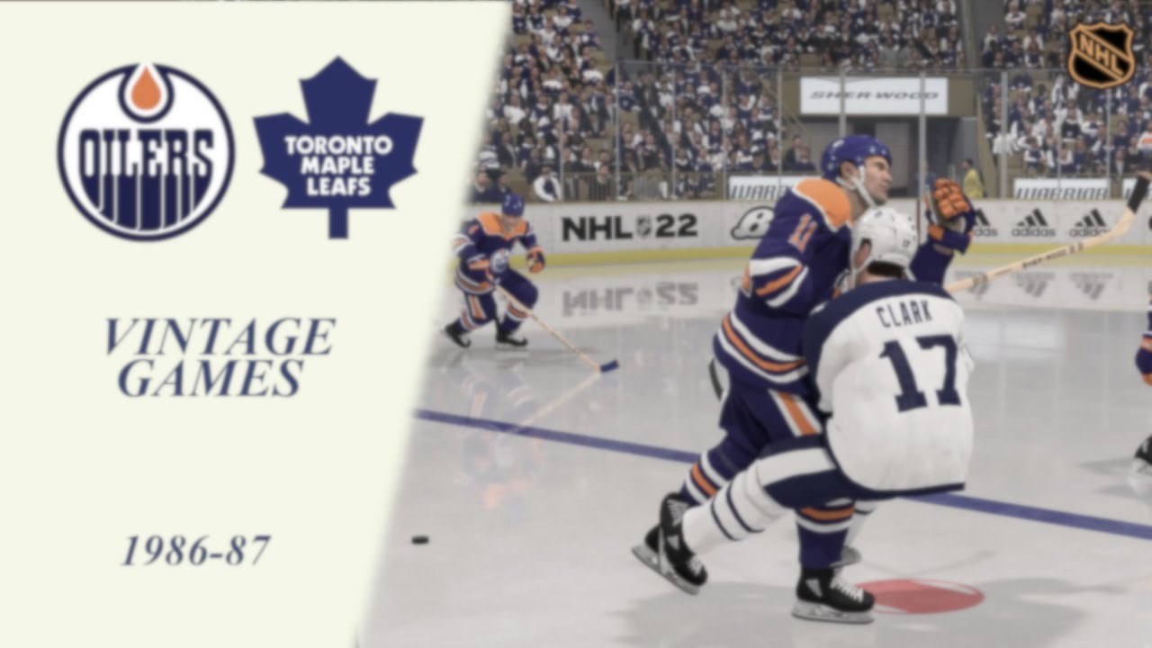 NHL 22 Vintage Edmonton Oilers vs Toronto Maple Leafs (Nov 16, 1986 ...