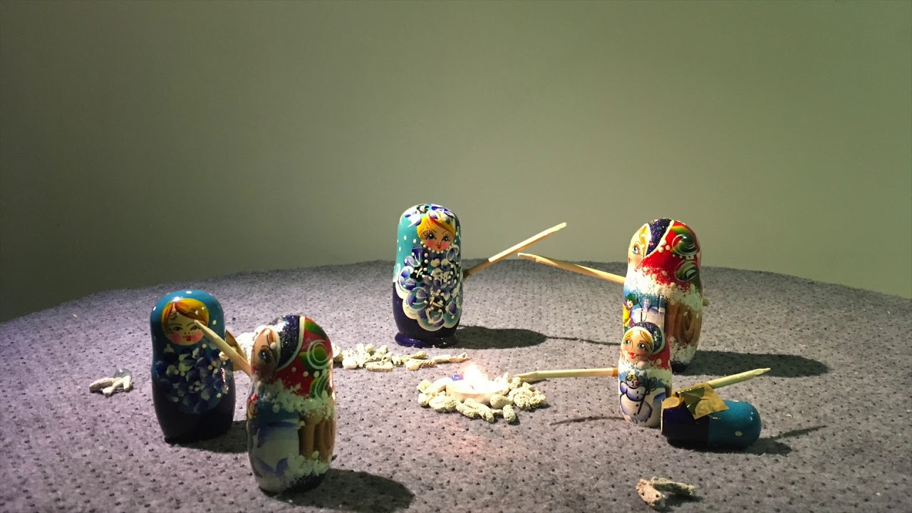 Stop Motion Animation - MATRYOSHKA RUSSIAN DOLL WAR - YouTube
