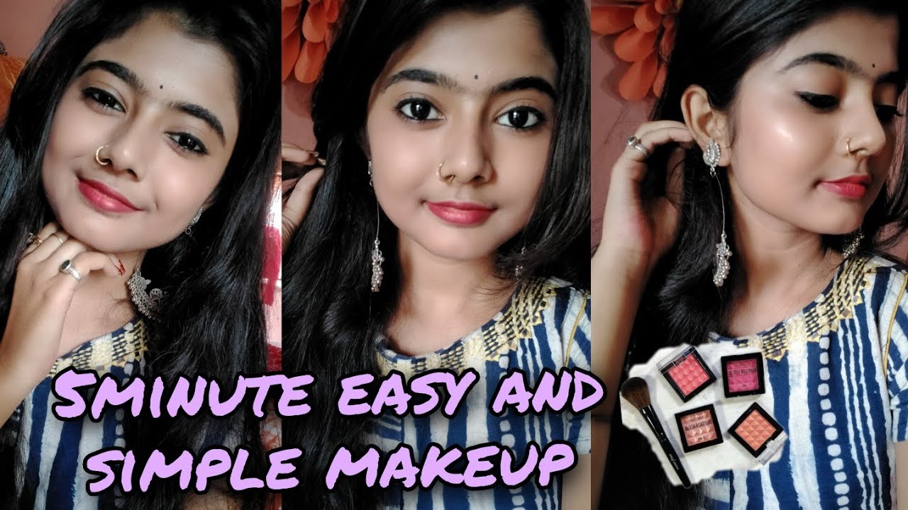 ||5 minute makeup tutorial ️ Very Easy and simple makeup tutorial ️||# ...