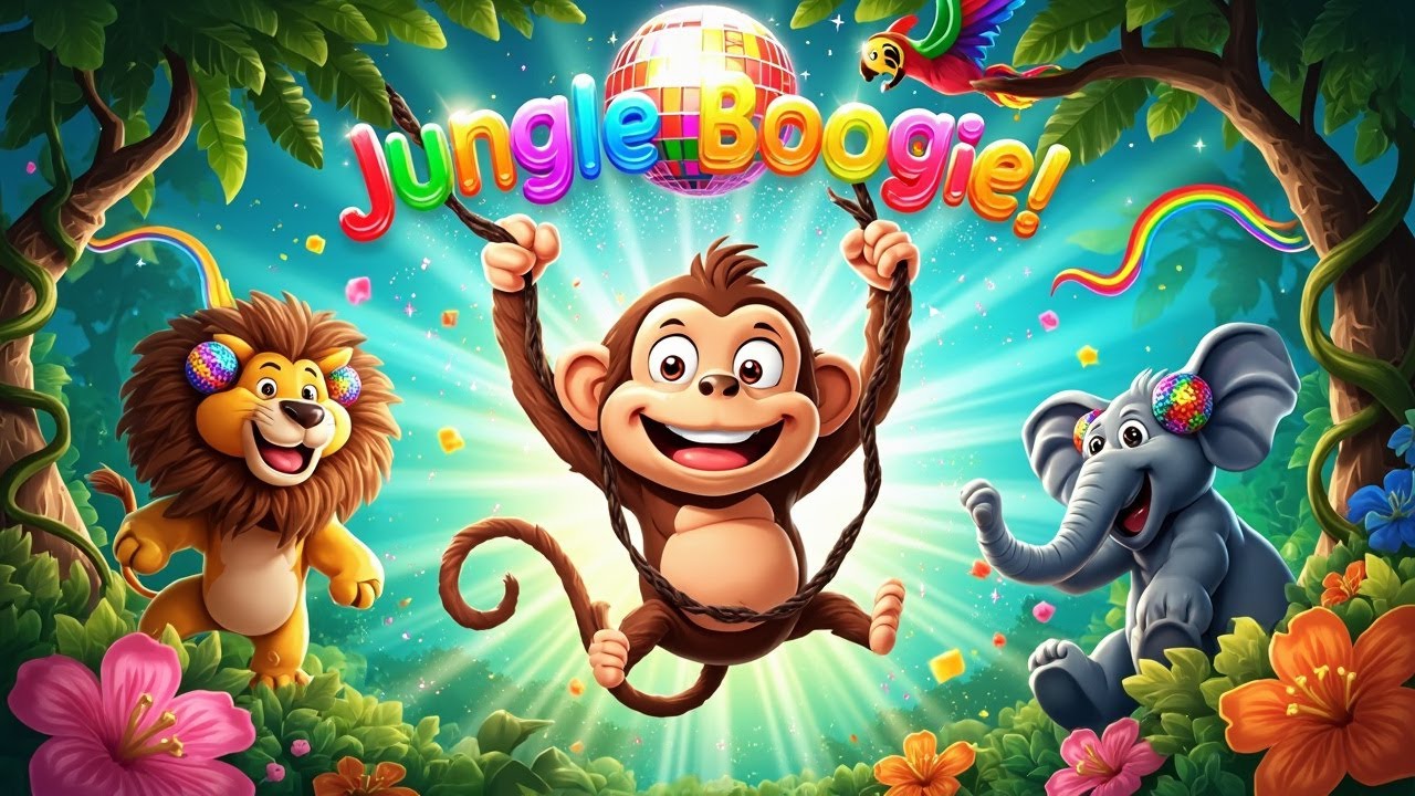 Jungle Boogie Woogie | Fun Cartoon Animal Song for Kids - YouTube