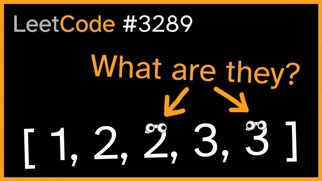 Leetcode 3289 Coding Problem Walkthrough Easy Youtube