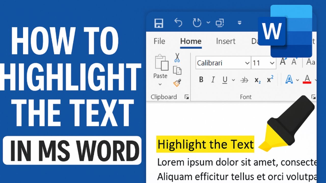 "How to Highlight Text in MS Word | Easy Step-by-Step Tutorial" - YouTube