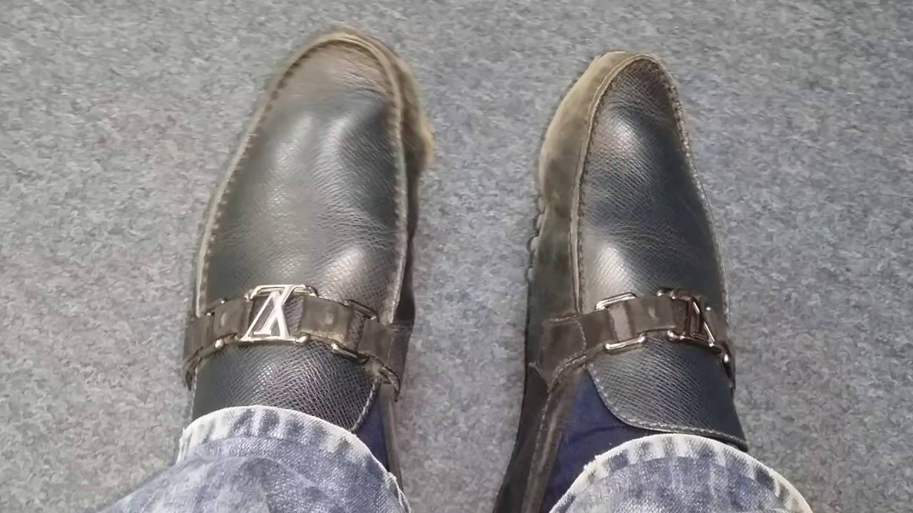 Playing with my louis vuitton trashed loafers part II - YouTube