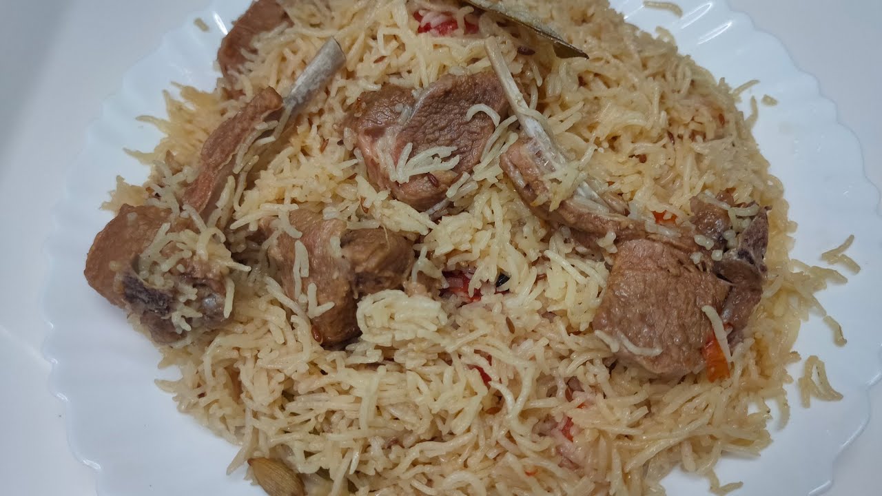 Mutton White Pulao | मटन पुलाव | Khushbudar White Mutton Pulao Recipe ...