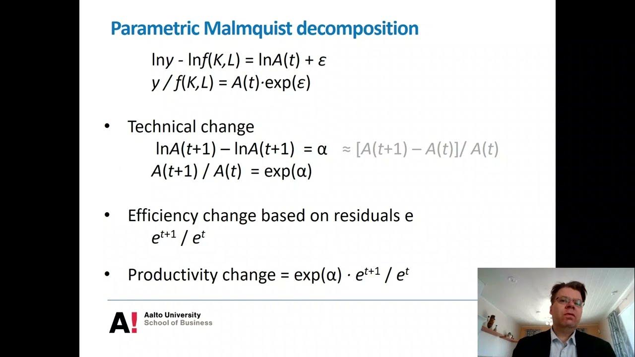 Productivity and Efficiency Analysis Lesson 7C: Parametric productivity ...