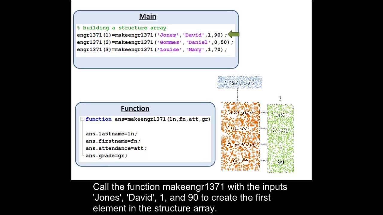 Creating structure arrays using a function in MATLAB - YouTube