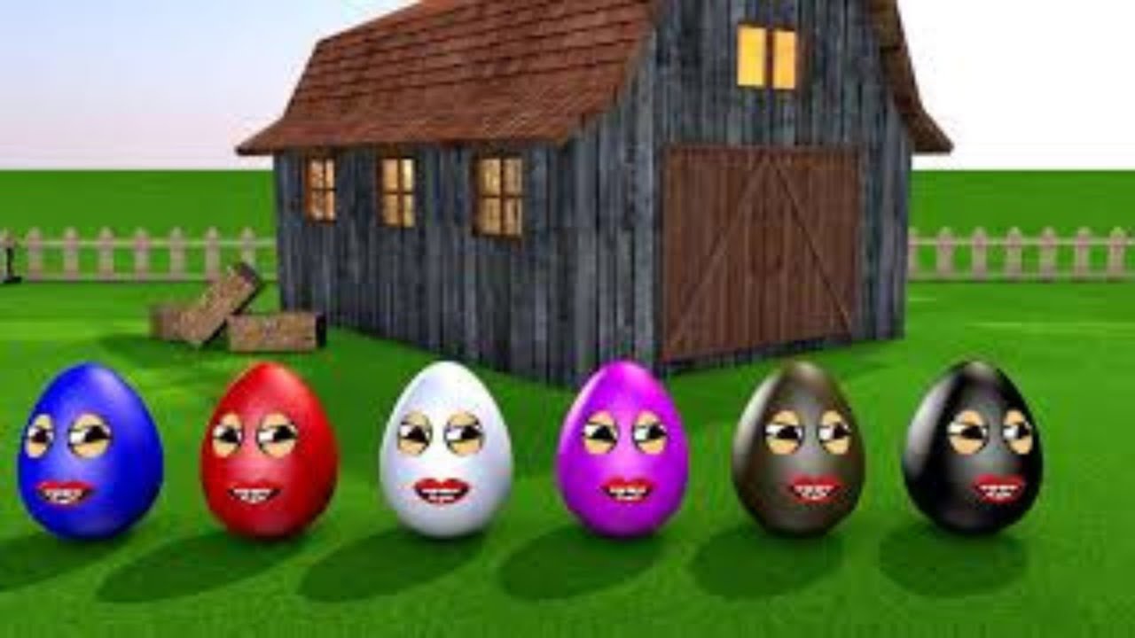 Learn colors - Colorful eggs on the farmA new compilation video ...