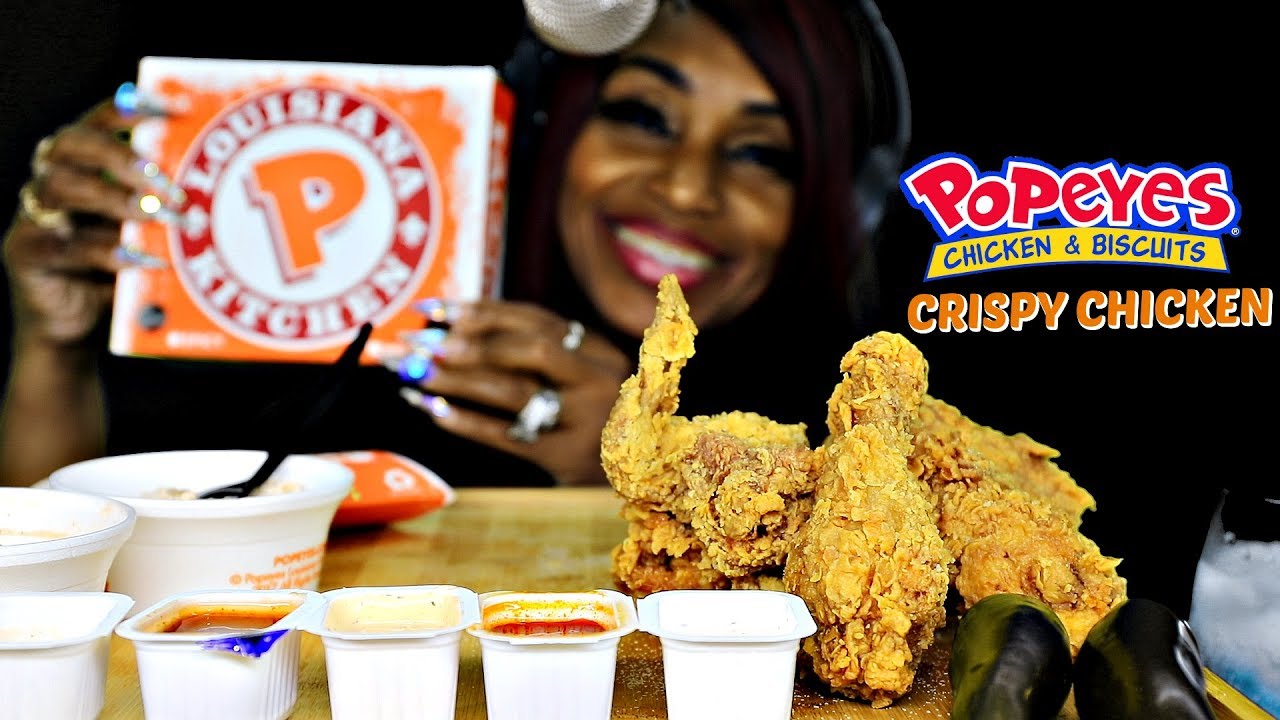 Asmr Popeyes Chicken Fast Chewing Intense Eating Extreme Crunch