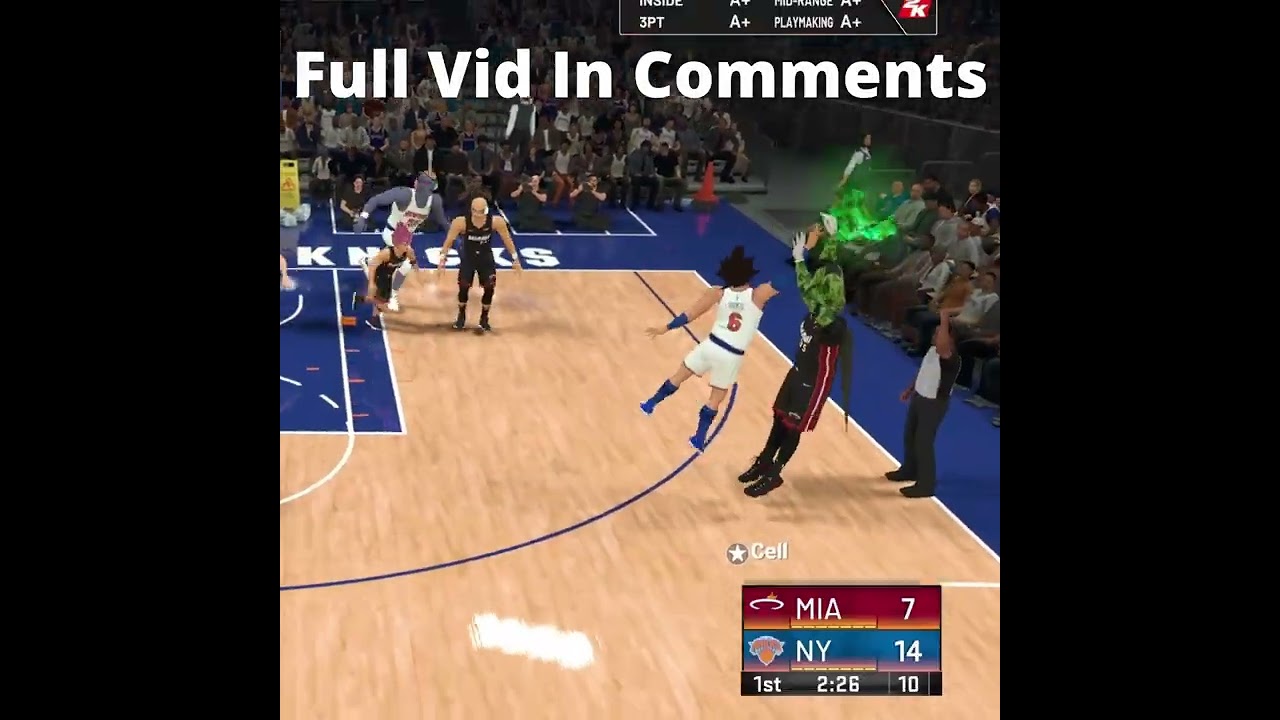 PERFECT CELL GREENS A THREE AND GETS THE AND 1 #nba2k22 #dbz # ...