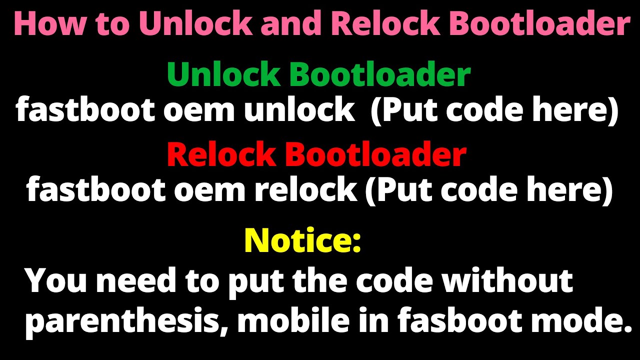 Unlock and Relock Bootloader | Huawei & Others Phones - YouTube