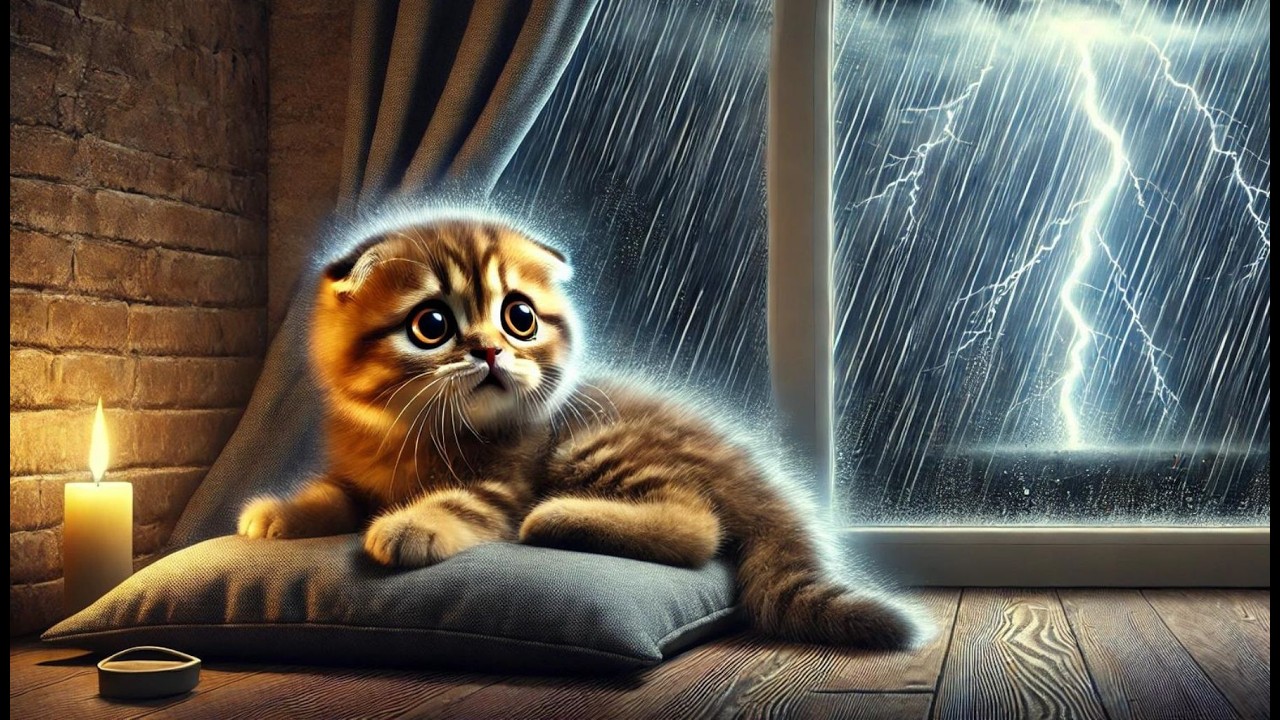 How a Kitten Learns the Mystery of Lightning! #cat #cute #catlover # ...